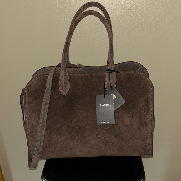 Claudia Firenze | Bags | Nwt Claudia Firenze Chocolate Brown Suede ...